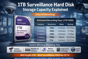 1TB Surveillance Hard Disk Storage Capacity Explained (Days of ...